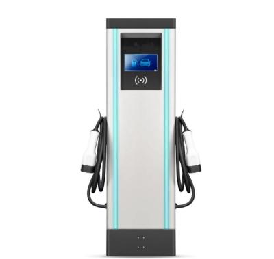 China Evonic  Double Gun TYPE 2 14KW 22KW 44kw OCPP1.6/2.0 Fast Floor Mounted EV Charger Station for Commerical Use for sale
