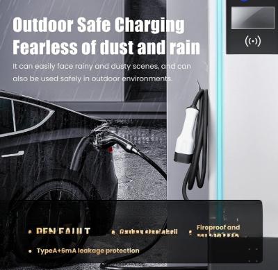 China Evonic  Double Gun TYPE 2 14KW 22KW 44kw OCPP1.6/2.0 Fast Floor Mounted EV Charger Station for Commerical Use for sale