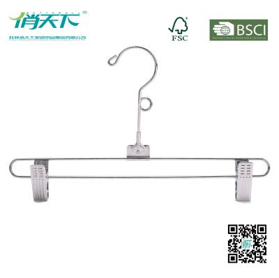 China Betterall Superior Chrome Metal Hanger with Skid-proof Clips for sale