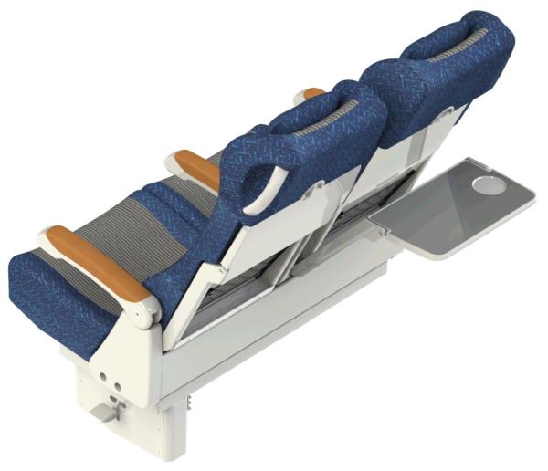 Quality Optional Material Train Passenger Seat Second Classs 450mm - 1140mm Width for sale