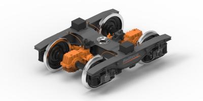 China 85km/h Tunnel Cleaning Vehicle Bogie With Welded One Piece Frame for sale