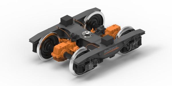 Quality 85km/h Tunnel Cleaning Vehicle Bogie With Welded One Piece Frame for sale