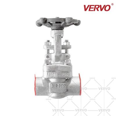 Cina La valvola a saracinesca d'acciaio forgiata ha forgiato il cuneo solido della valvola a saracinesca della saldatura dell'incavo della valvola a saracinesca dell'interruttore dell'acciaio inossidabile F304 DN20 800LB 0.75mm in vendita