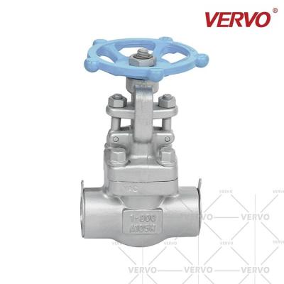 Cina Valvola a saracinesca d'acciaio forgiata cuneo solido della saldatura dell'incavo A105N DN25 a 1 pollici 800LB in vendita