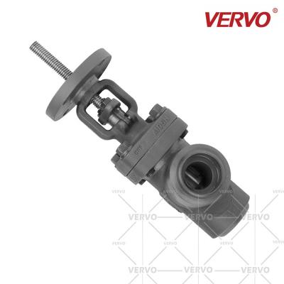 Cina Electric Polished Rod Angle Globe Valve 800LB Socket Welded in vendita