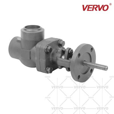 Cina Electric Polished Rod Angle Globe Valve 800LB Socket Welded in vendita