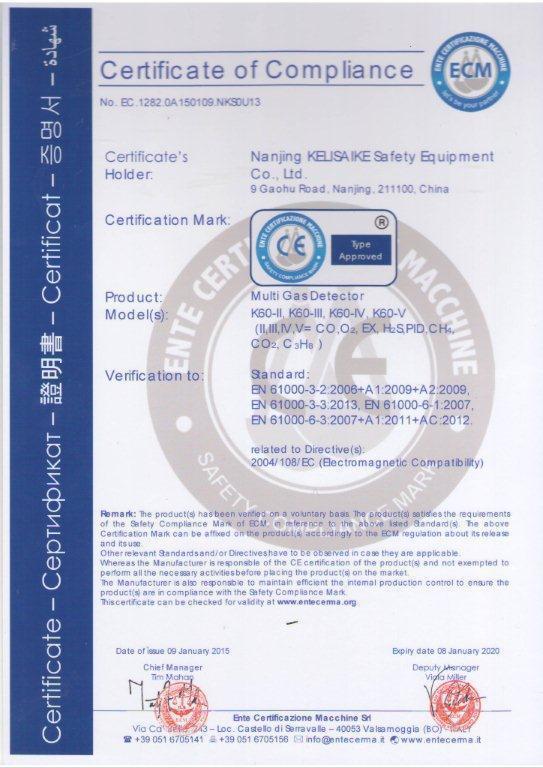 K60-V Handheld Lel Gas Sensor Approved by CE