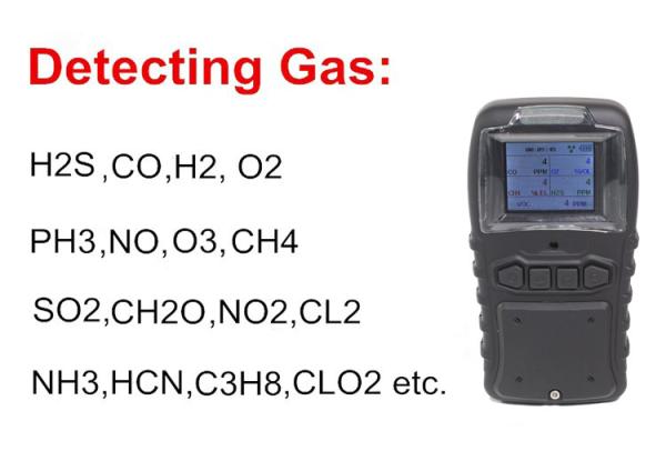 Quality Factory Price Pumping Portable Multi 5 in 1 Gas Detector CH4 CO H2S O2 VOCs for sale