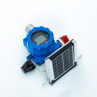 China Wireless Transmission Solar Charging Wall Mount Fixed Combustible Gas Detector for sale