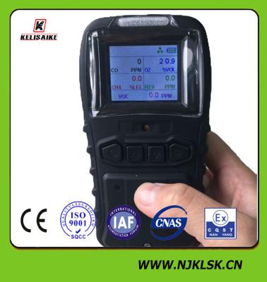 China Rechargeable Lithium Battery Portable Multi 4 In 1 Gas Detector CH4 CO H2S O2 VOCs for sale