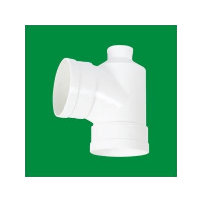 China Hot Sale Residential Building PVC Pipe Fittings Dn75x50mm Pipe Tee Impact Resistant for sale