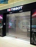 China 4000mm Width 2.2mm PC Panel Aluminum Clear Roller Shutters for sale