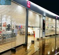 China 4000mm Width 2.2mm PC Panel Aluminum Clear Roller Shutters for sale