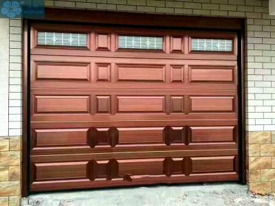 China 435mm PU Foam Insulated Remote Control Sectional Overhead Garage Door for sale