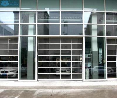 Cina Porte sezionali commerciali di vetro del garage del PC trasparente in vendita