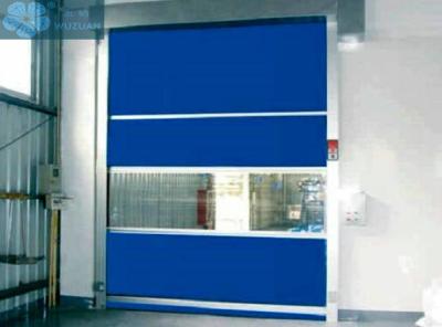 China portas de fechamento do obturador do rolo plástico do PVC do sensor de radar 0.6m/s com sistema de controlo do PLC à venda