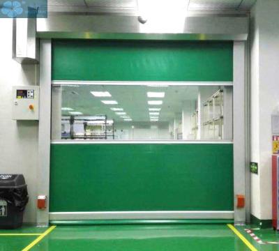 China portas de fechamento do obturador do rolo plástico do PVC do sensor de radar 0.6m/s com sistema de controlo do PLC à venda