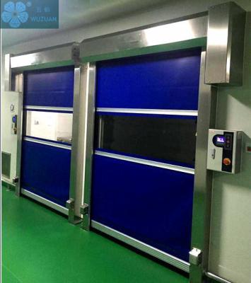 Cina 2m/s che aprono il PVC rapido sopraelevato di azione rotolano sullo sportello 6000x6000mm in vendita