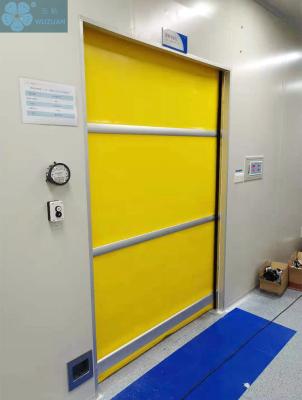 Cina L'otturatore di alluminio automatico di rotolamento veloce della porta del rullo giallo di colore ha azionato la porta ad alta velocità del PVC in vendita