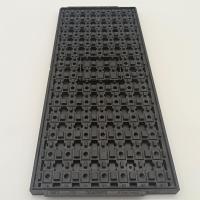 China PES Rectangle Black JEDEC Matrix Tray 322.6x135.9x12.19mm 98 Cavities ISO 9001 for sale