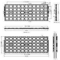 China Anti-static JEDEC Matrix Tray 55 Compartments for IC Chip Memory Storage for sale