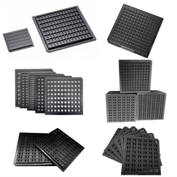 ABS Standard Waffle Pack Chip Trays Resistenza alle alte temperature per piccoli componenti
