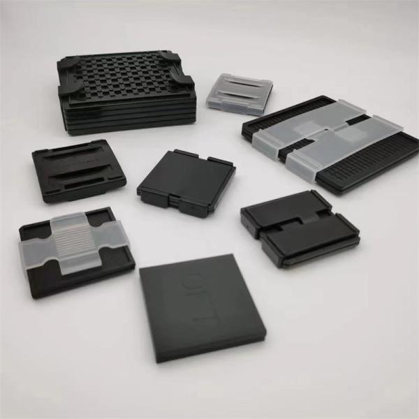 ABS Standard Waffle Pack Chip Trays Resistenza alle alte temperature per piccoli componenti
