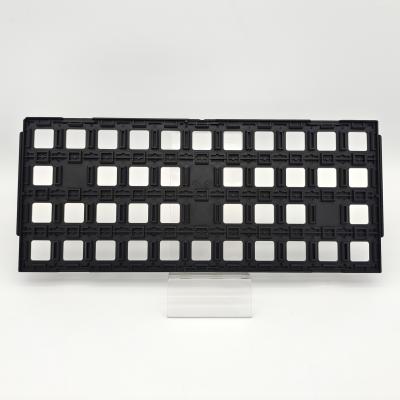 China Custom Black High Temperature Jedec Trays For IC Packaging In PPE Raw Material for sale