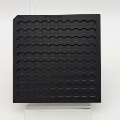 China Square Chamfer Design IC Chip Tray Integrated Circuit Waffle Pack Capacity 100 PCS for sale