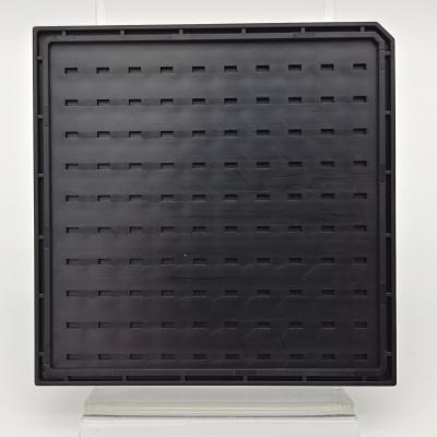 China Square Chamfer Design IC Chip Tray Integrated Circuit Waffle Pack Capacity 100 PCS for sale