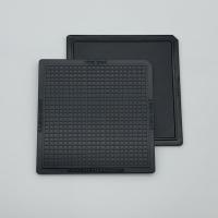 China 4 Inch Black ABS Waffle Pack IC Chip Tray 550 Pockets Storage Protection for sale