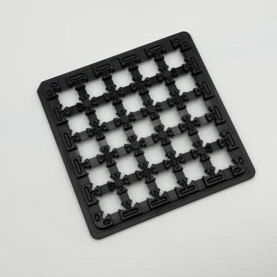 中国 カスタマイズされたサービスをサポート 電子部品パッケージング用耐久性のあるICチップトレイ ESDワッフルパック 販売のため