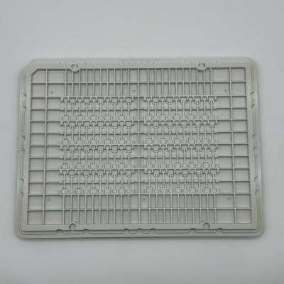 China Flexible Bolsillo personalizado Tamaño de bolsillo 25.7 * 6.4 * 0.41mm bandeja de chips Blanco bandeja de carga de chips ABS semiconductor en venta
