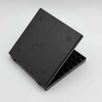 China Black ESD PC Clamshell Chip Tray with Lock Mechanism for sale