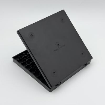 China Black ESD PC Clamshell Chip Tray with Lock Mechanism for sale