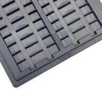 China Precision Molded Conductive PC Waffle Pack Chip Tray 4 Inch 20 Pocket for Semiconductor Die Storage for sale