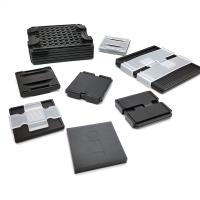 China ABS Waffle Pack Chip Trays HN21014-2 - 101.57mm Size with 49 Cavities for Small Components for sale