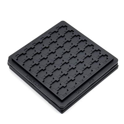 China ESD Anti Static Semiconductor Waffle Chip Trays for sale