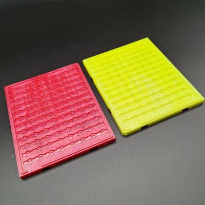 China Permanent ESD Transfer Static Colorful Tray 0.4mm Flatness Storing Optical Filters for sale