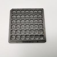 China Digital Array Waffle Pack Chip Trays 50x50x5mm Anti-Static ABS with 42 Cavities for Electronic Components for sale
