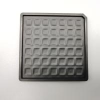 China Digital Array Waffle Pack Chip Trays 50x50x5mm Anti-Static ABS with 42 Cavities for Electronic Components for sale
