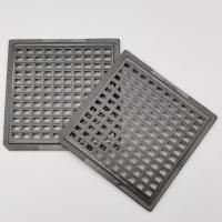 China ABS ESD Waffle Pack Chip Trays 101.57×101.57×3mm for IC Components with 120 Cavity Matrix for sale