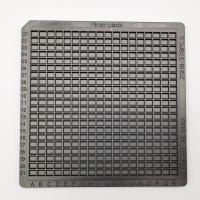 China ESD Stackable Waffle Tray for IC Chips - 101.6×101.6×5.0mm Black PC Material with 378 Cavities for sale