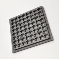 China 4-Inch Through Hole Structure Plastic Cavity Trays for Camera Lens Loading - 64 Cavity Matrix with ESD Protection for sale
