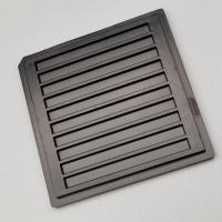China Reusable 2 Inch Bare Die Trays - Black ESD ABS Material with 38×2.67×1.1mm Pocket Size for Electronic Components for sale