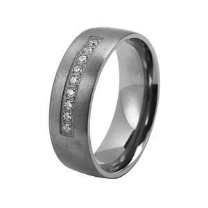 China Custom Pure Tantalum Ring Jewelry Round Edges 7mm Stone Setting for sale