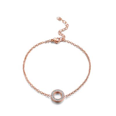 China Rose Gold Plated Silver Tennis Bracelet For Women Men Fashion Jewelry for sale