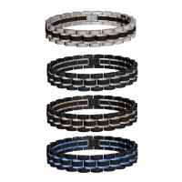 Quality IP Gold and IP Blue and Rose Gold Stainless Steel Men Bracelet Fashion Jewelry for sale