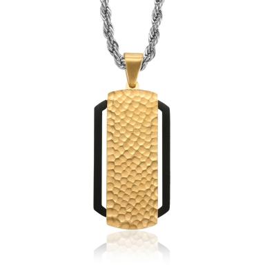 China In Stock Stainless Steel and Gold Pendants Necklaces Factory Wholesale Men's Necklace for sale