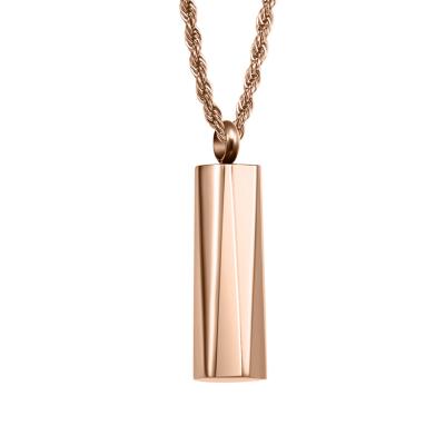 China Gift Occasion Bar Cremation Urn Necklace Stainless Steel Men and Women Cross Necklace for sale